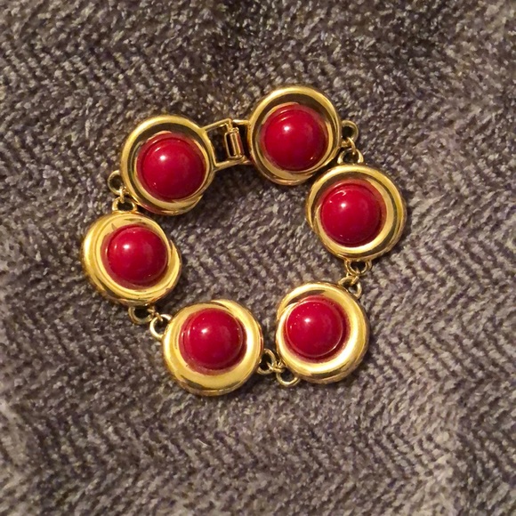 Monet | Jewelry | Vintage Red And Gold Monet Jewelry | Poshmark